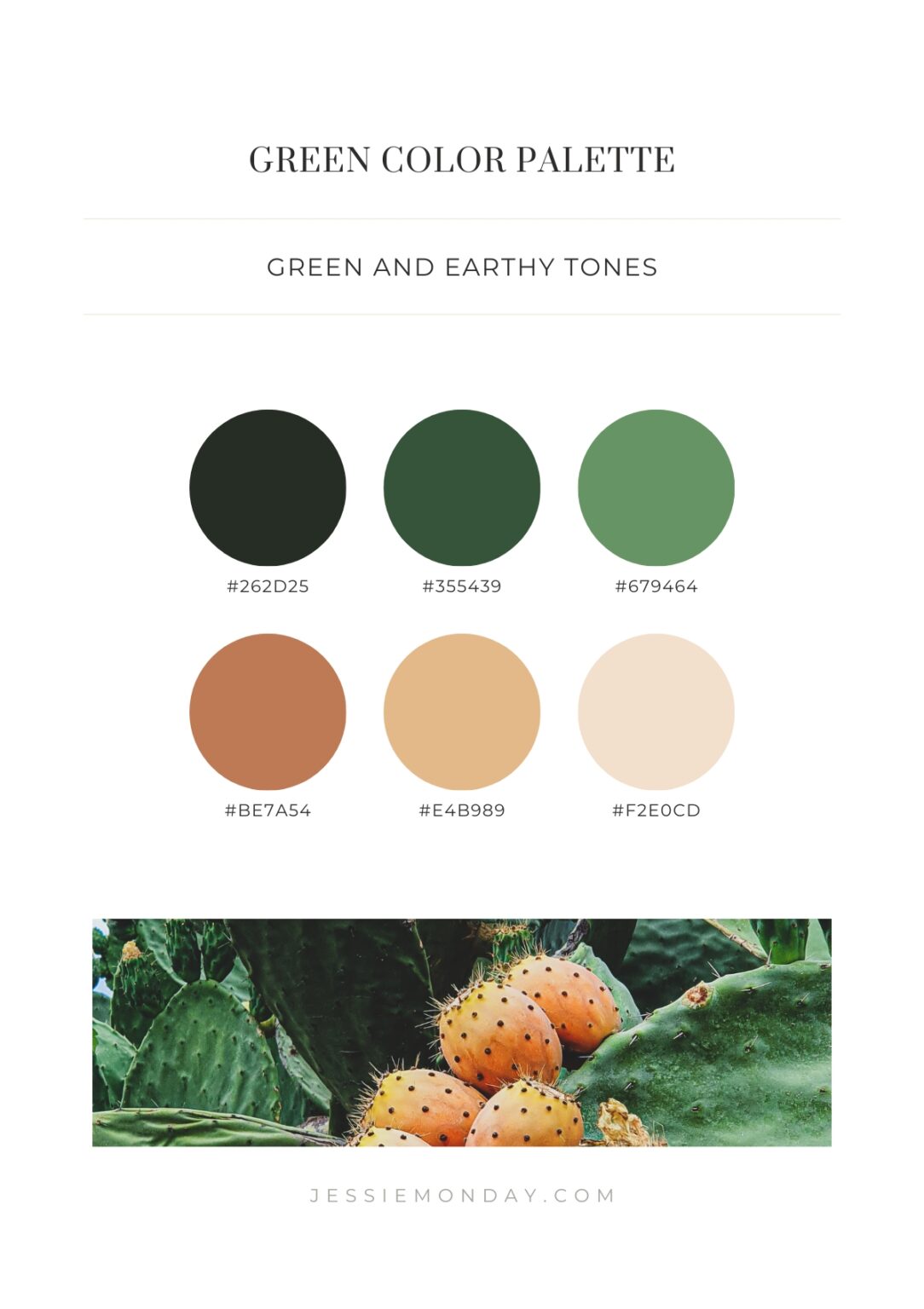 Green color palette inspiration - Jessie Monday