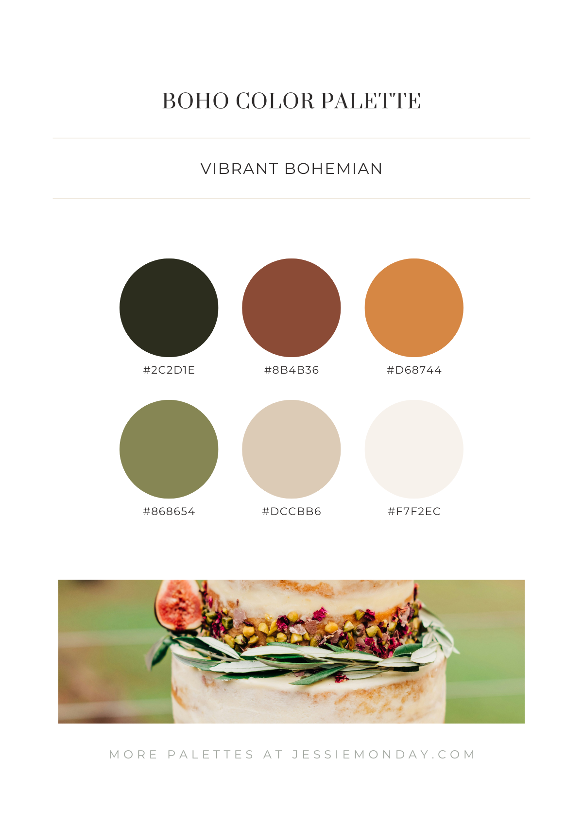 Boho color palette inspiration (with hex codes) - Jessie Monday