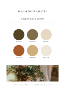 Boho color palette inspiration (with hex codes) - Jessie Monday