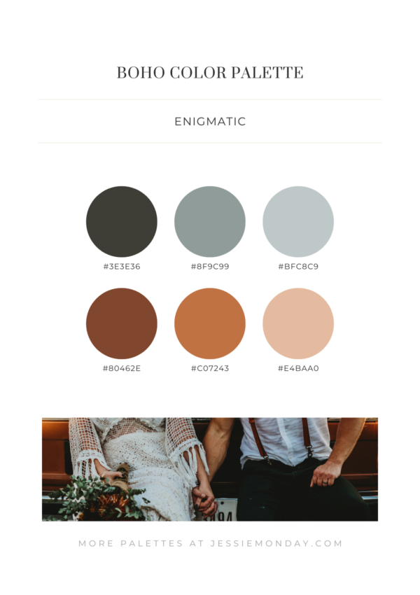Boho color palette inspiration (with hex codes) - Jessie Monday