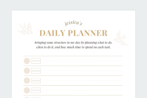 Free daily planner template (for Canva) - Jessie Monday