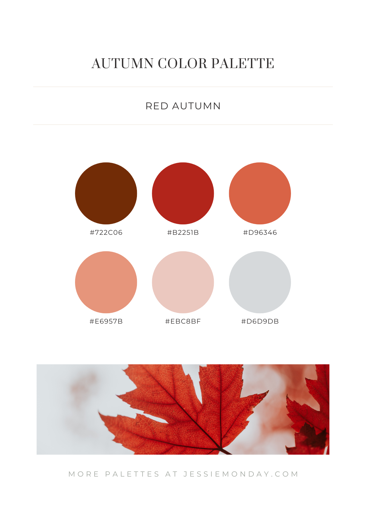Autumn color palette inspiration (with hex codes) - Jessie Monday