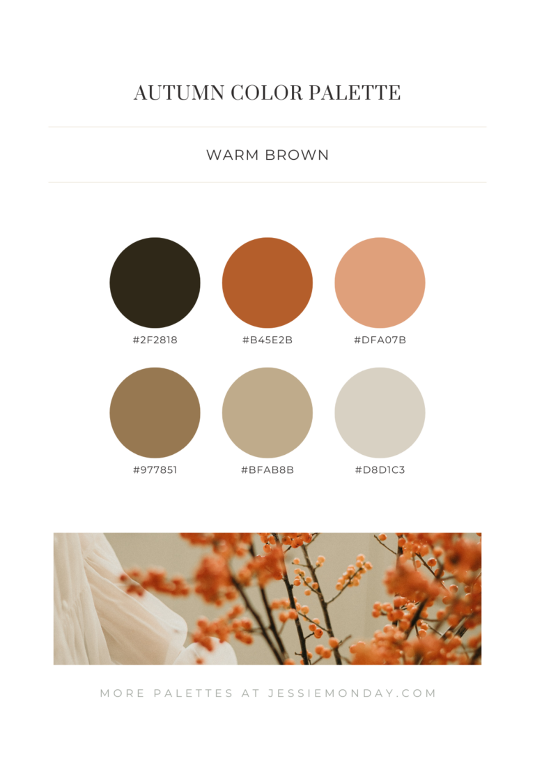Autumn color palette inspiration (with hex codes) - Jessie Monday