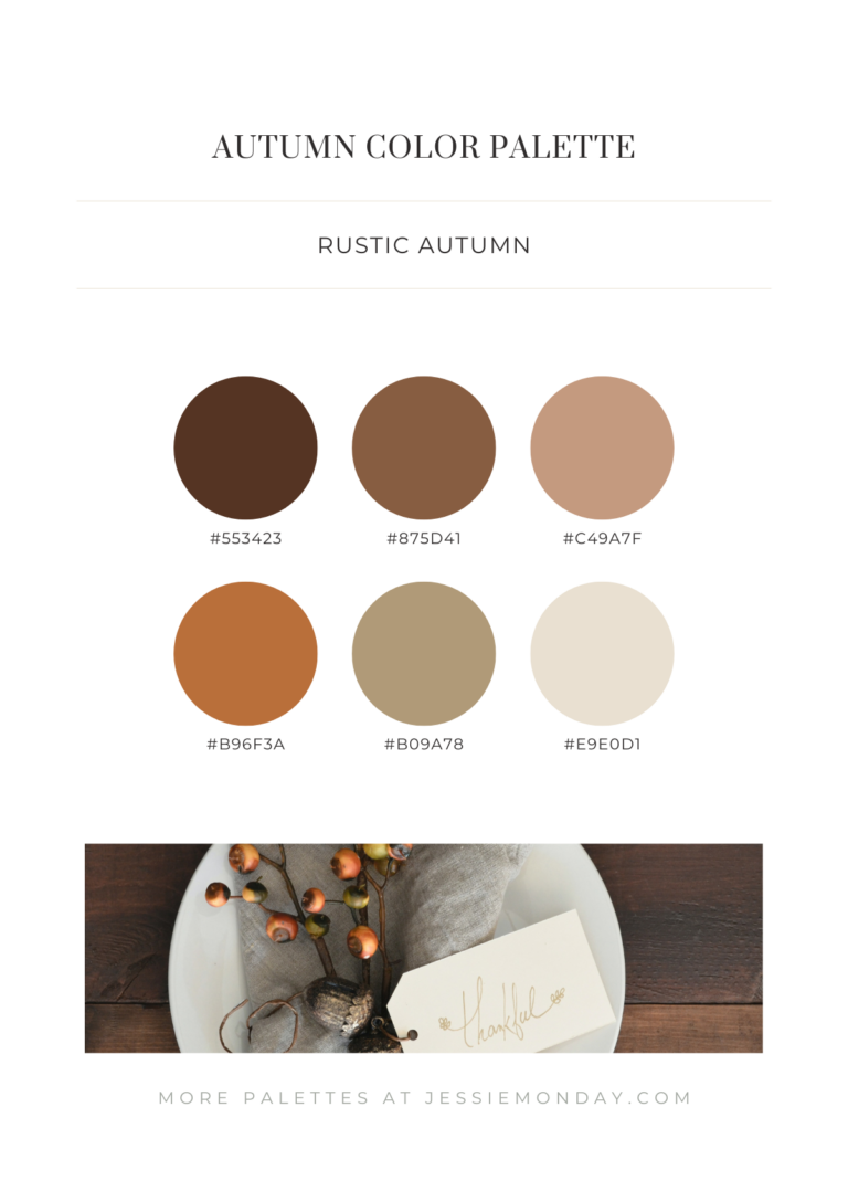 Autumn color palette inspiration (with hex codes) - Jessie Monday