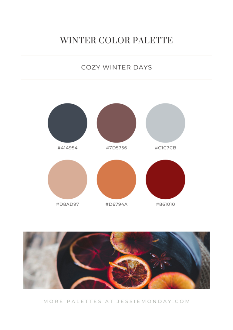 Winter color palette inspiration - Jessie Monday