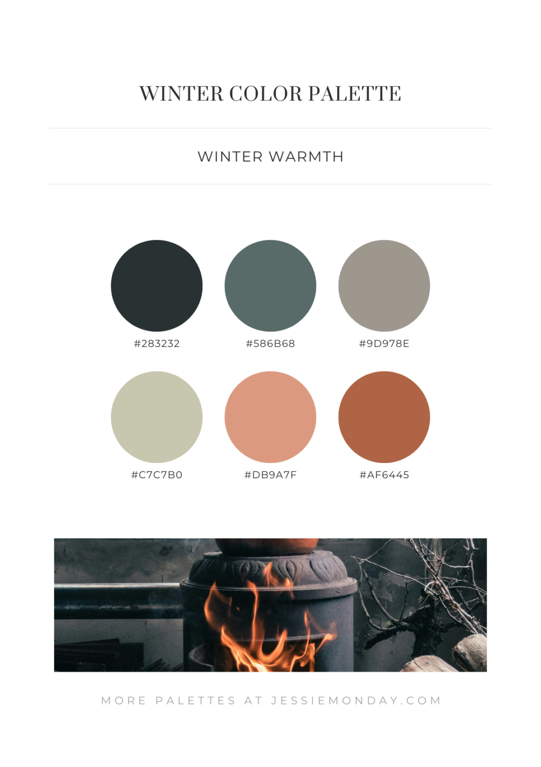Winter color palette inspiration - Jessie Monday