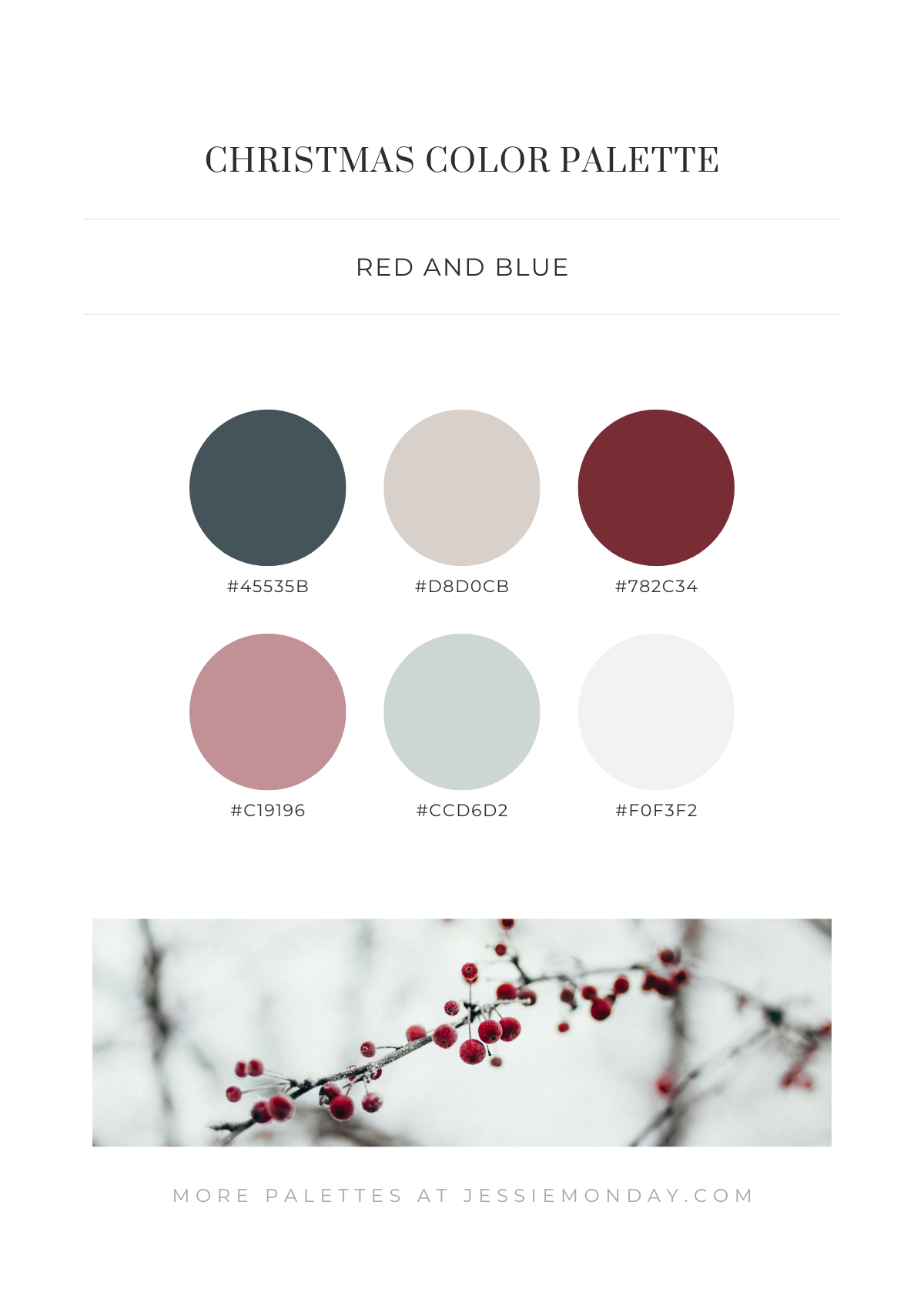Christmas color palette examples - Jessie Monday
