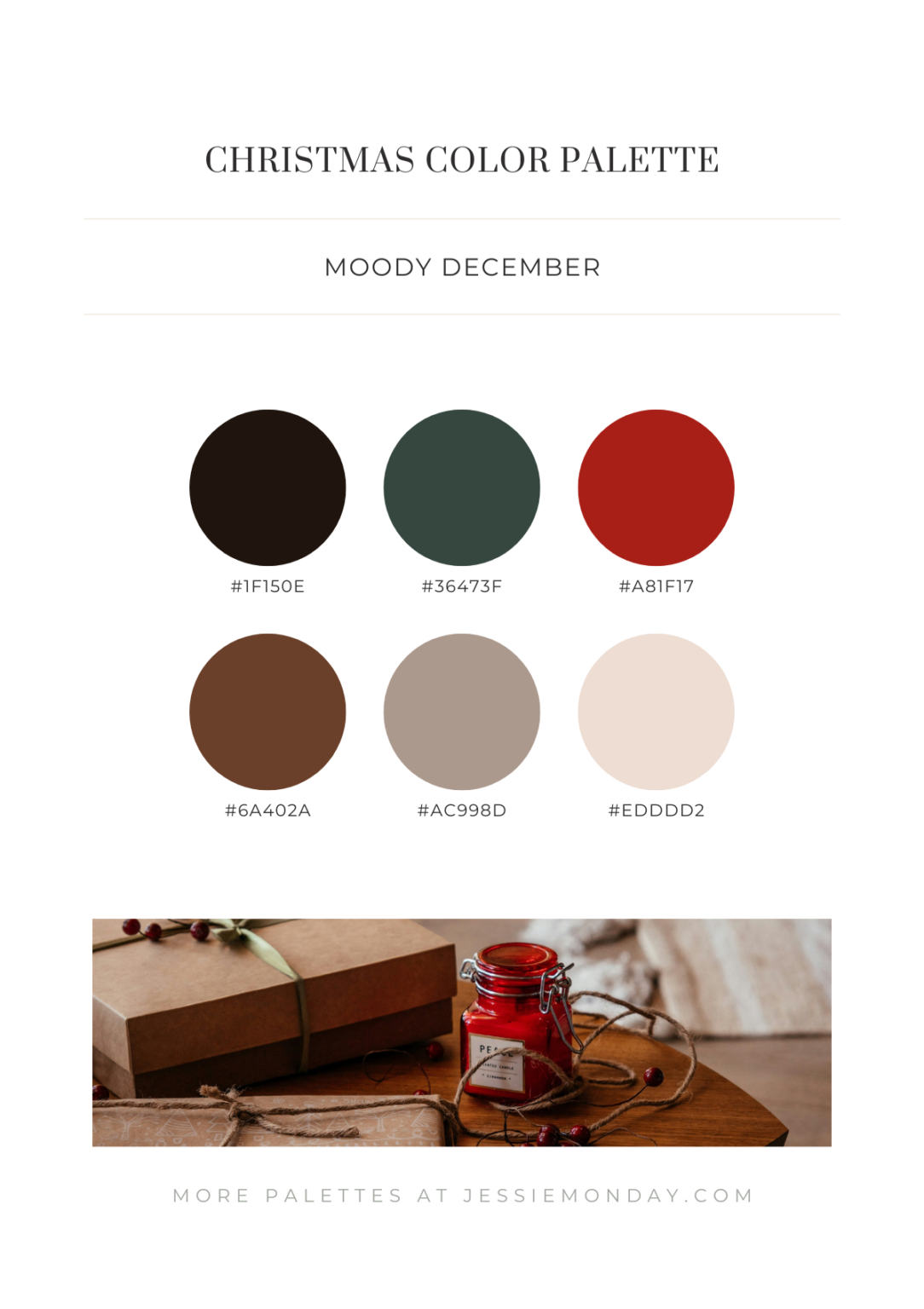 Christmas color palette examples - Jessie Monday