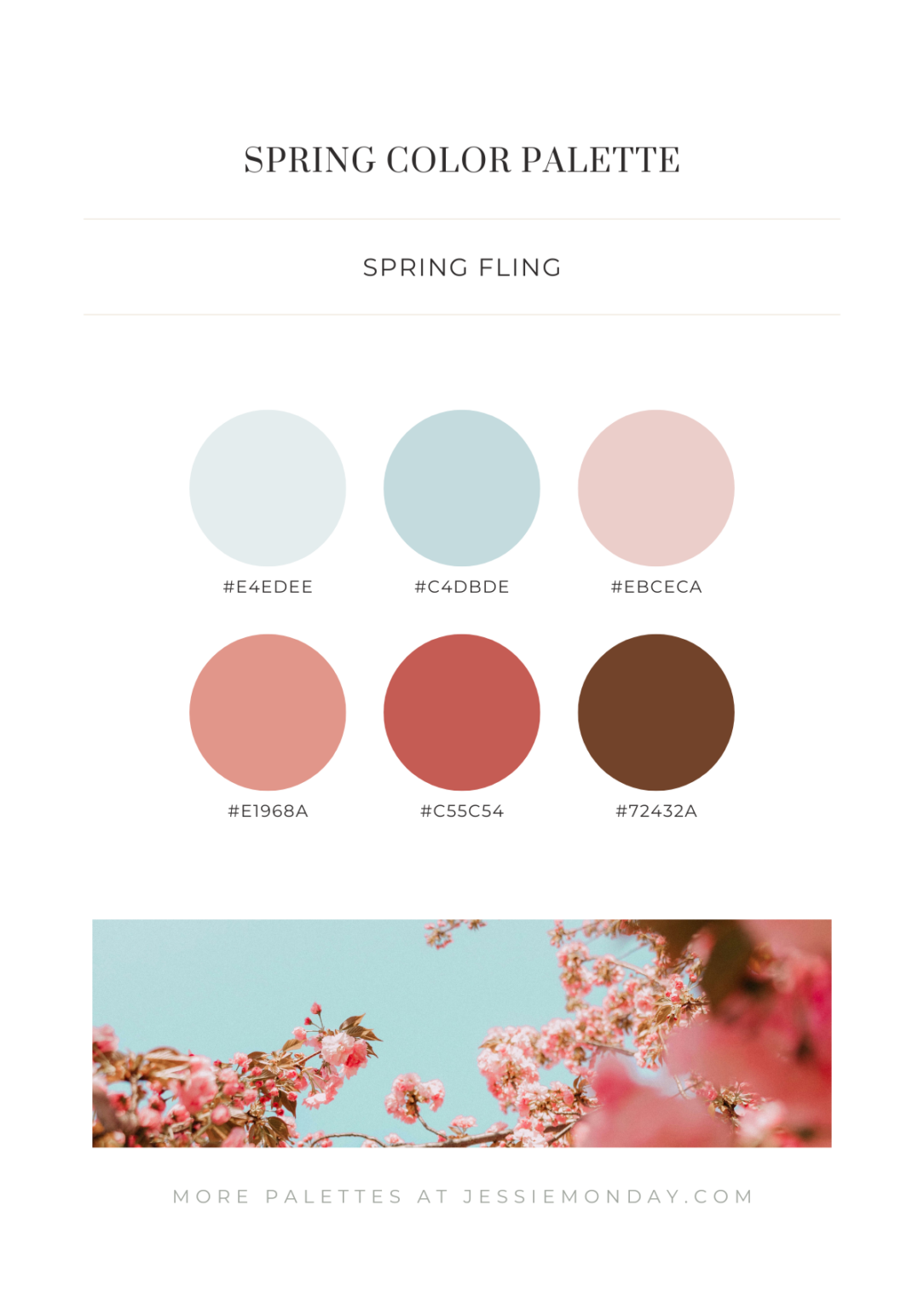 Spring color palette inspiration (with hex codes) - Jessie Monday
