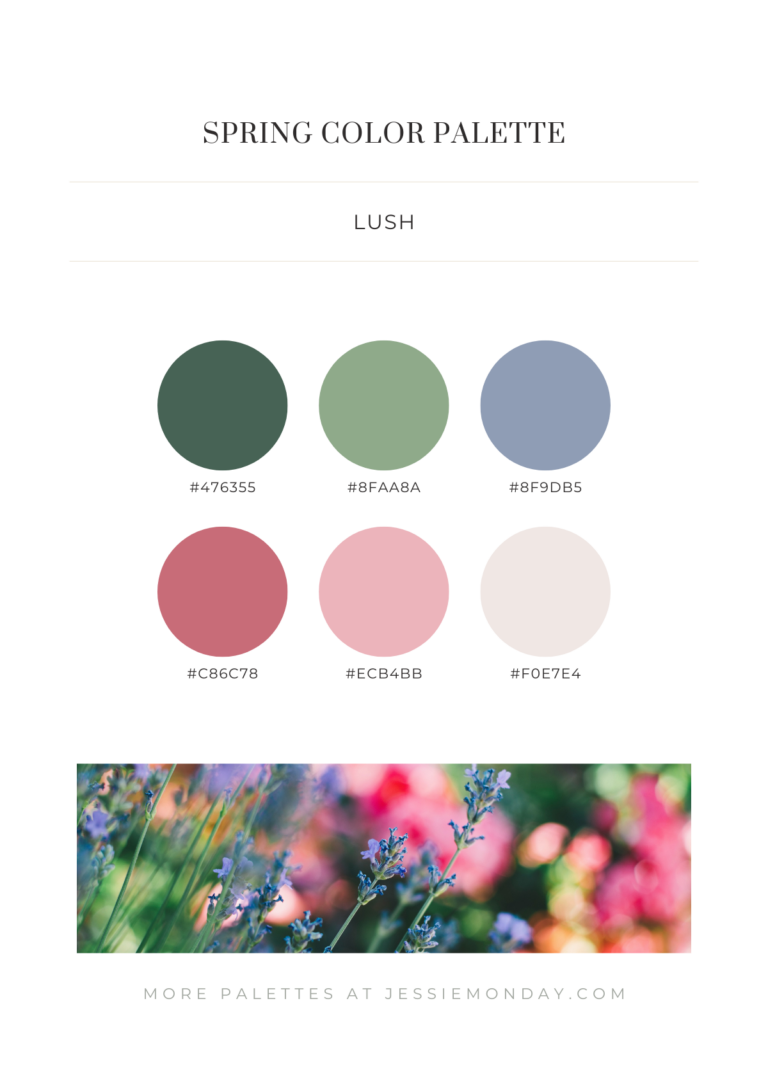 Spring color palette inspiration (with hex codes) - Jessie Monday