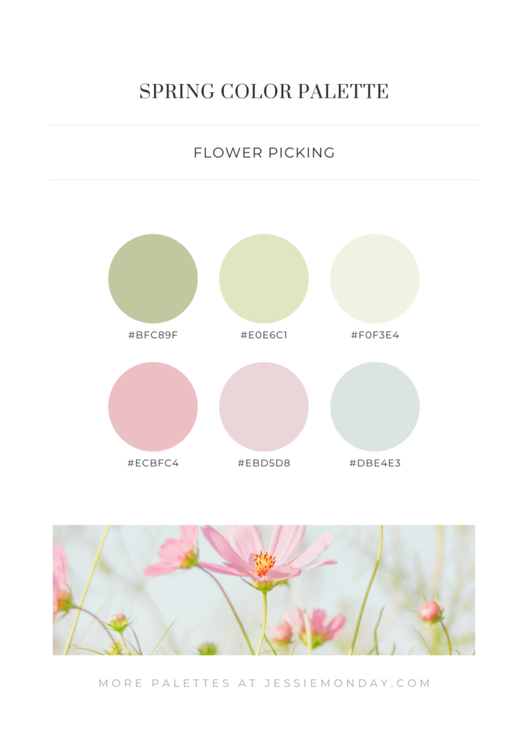 Spring color palette inspiration (with hex codes) - Jessie Monday